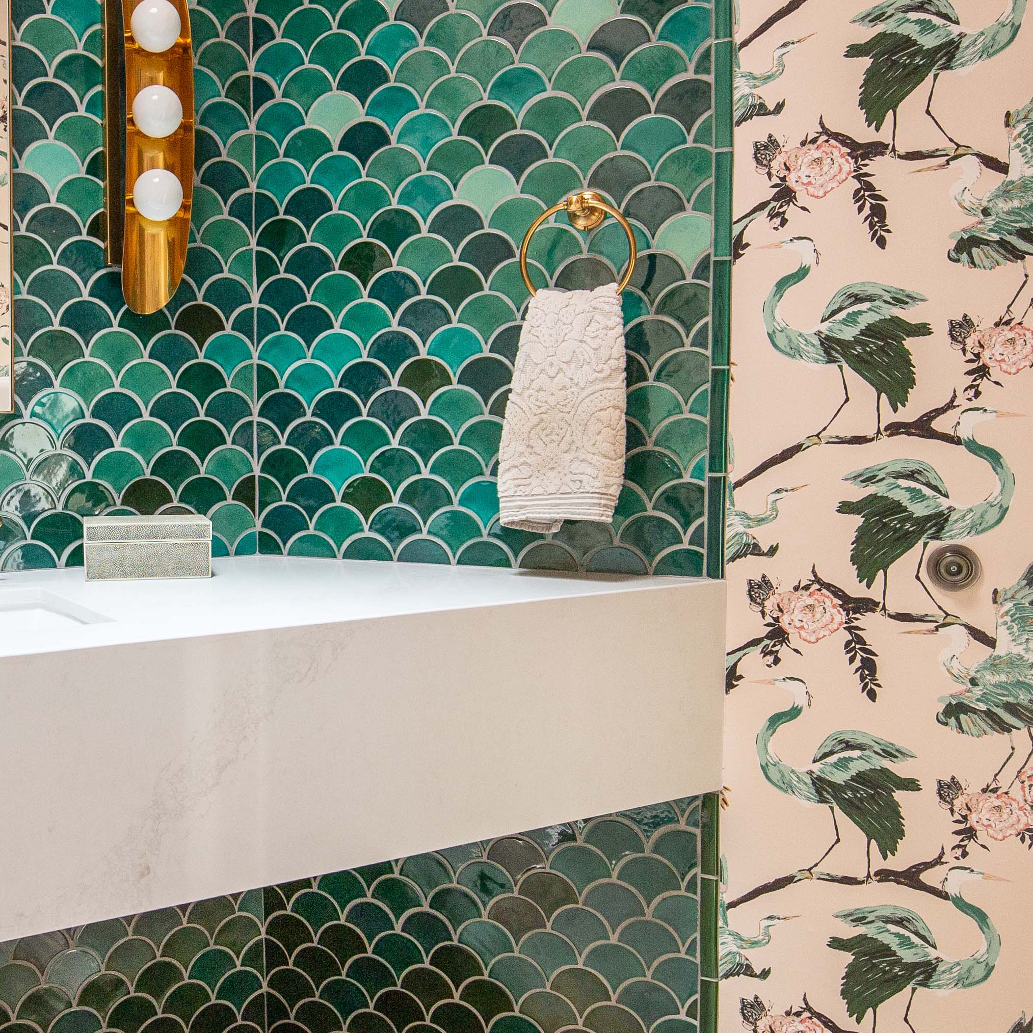 How to Mix and Match Tile and Wallpaper in Your Rooms – Bari J. Designs