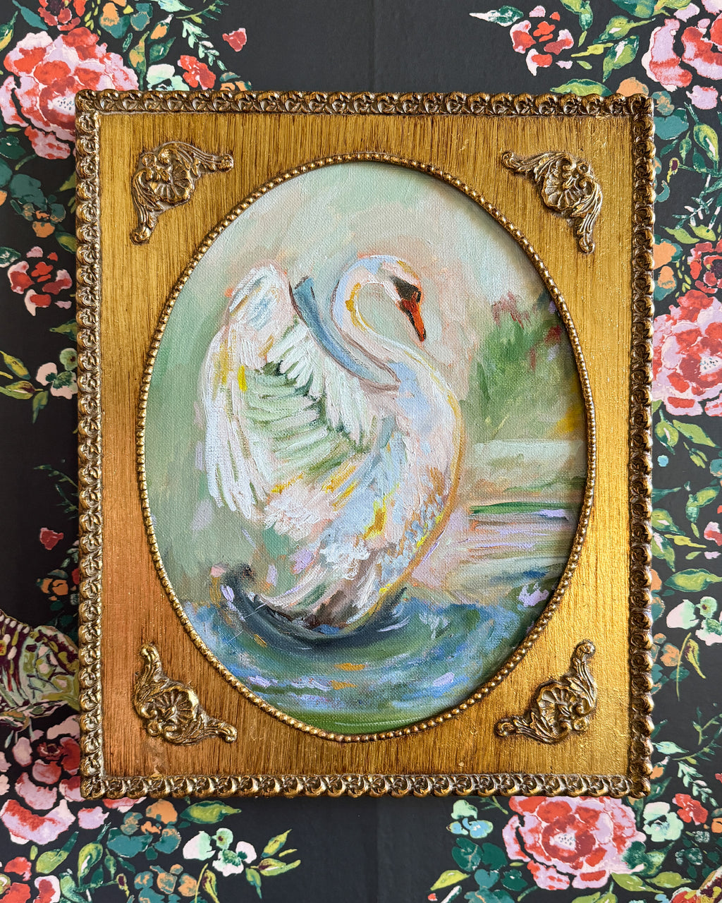 “Etta” - Swan - Original Art – Bari J. Designs