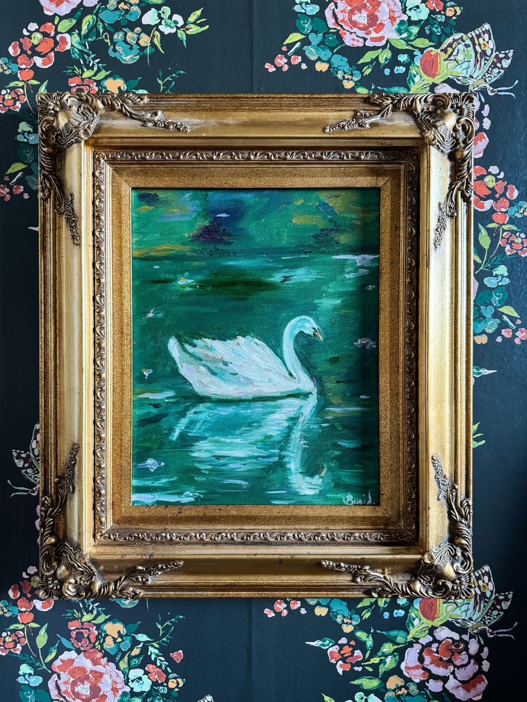 “Nettie” - Swan - Original Art – Bari J. Designs