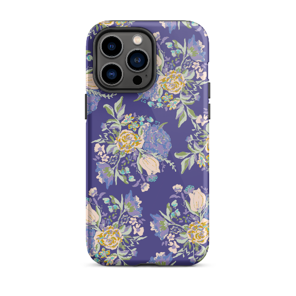 phone case - solarium periwinkle print – Bari J. Designs